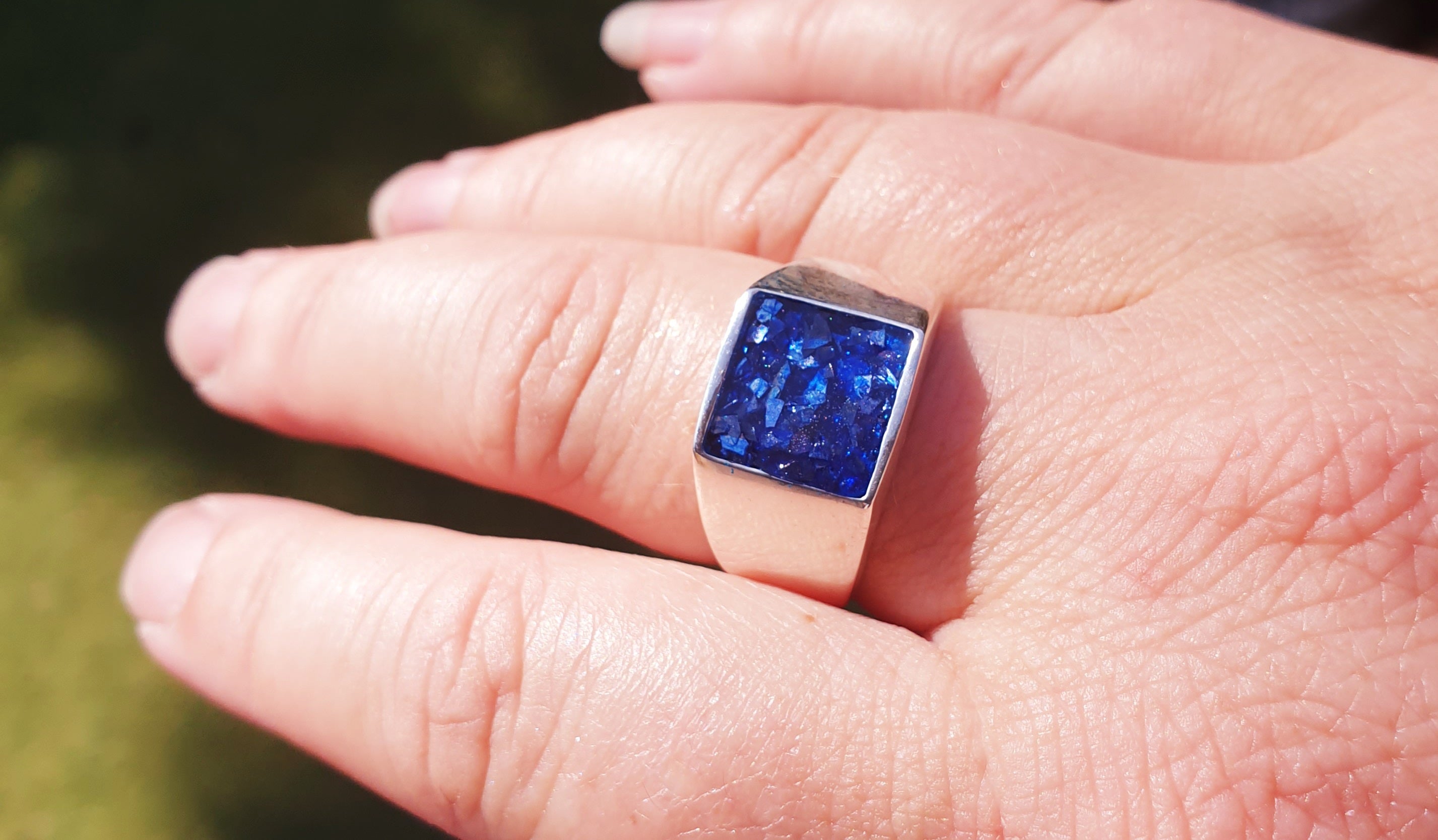 Signet Memorial Ring | ashes ring | memorial ring | pet ashes ring ...